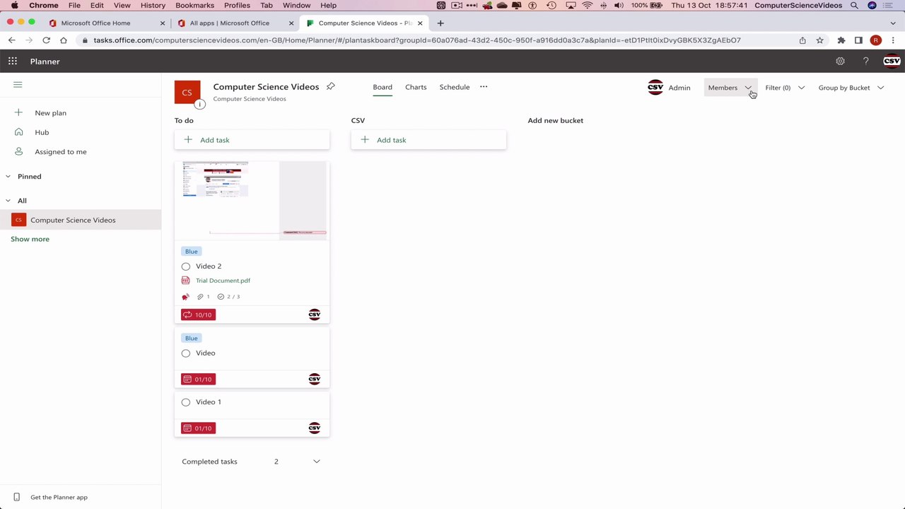 How to USE Microsoft Planner for Office 365 On a Mac - Tutorial 16 - Add Member to Plan - Basic ...