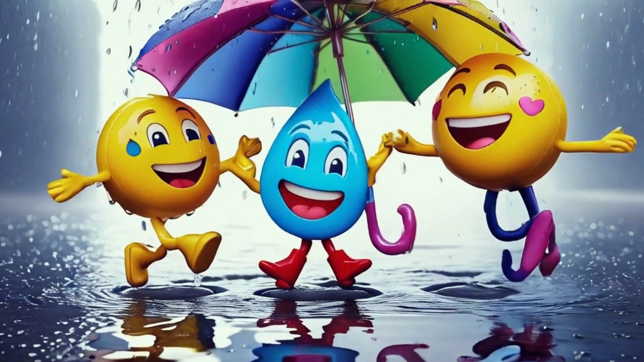 ANIMATION CARTOONS-Rainy Day Emoji Umbrella Dance - video Dailymotion