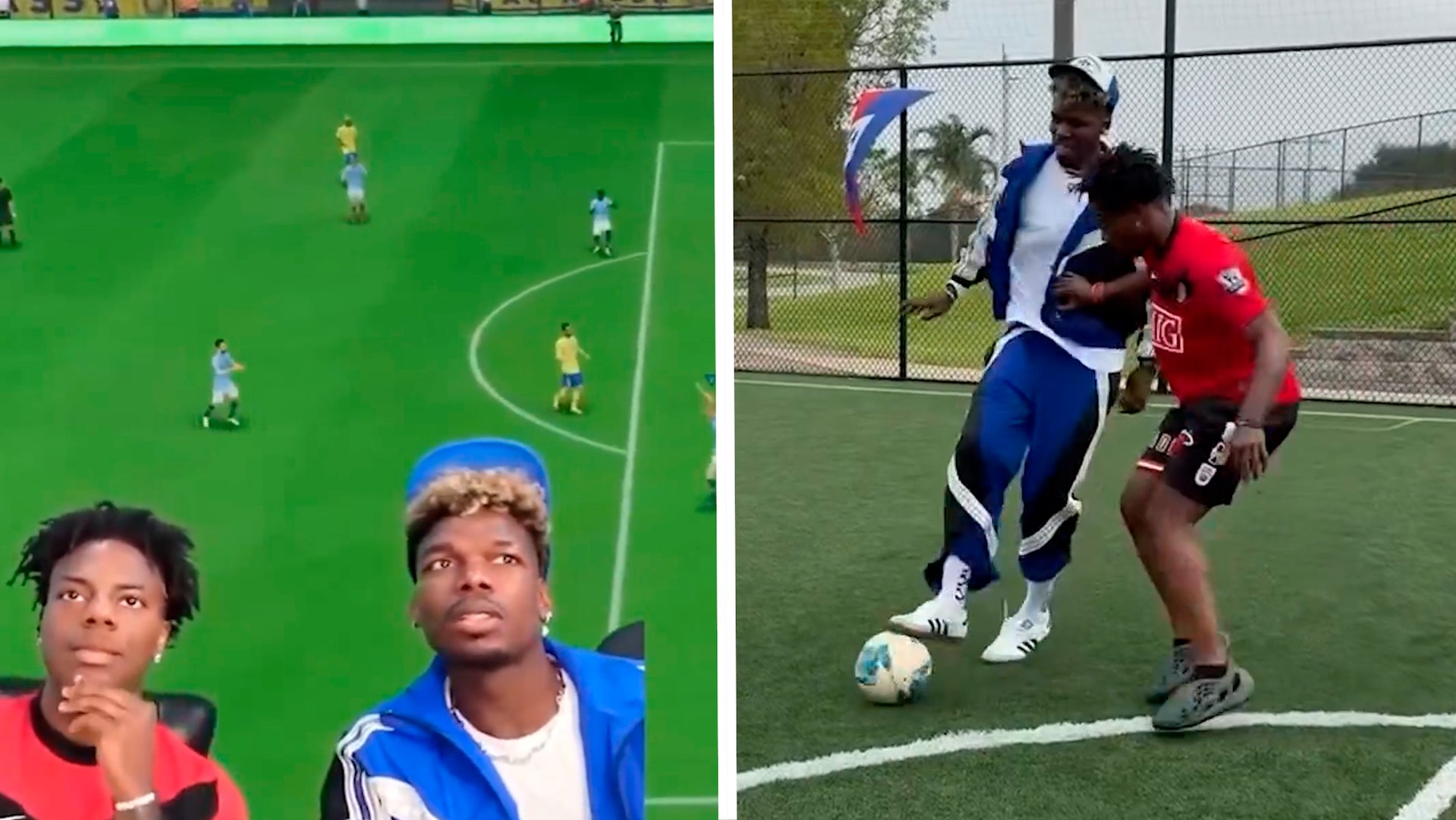 IShowSpeed y Pogba se divierten jugando futbol en la cancha y en ...