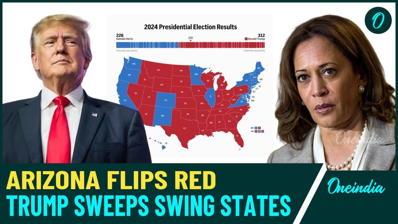 Trump Completes Clean Sweep of 7 Swing States, Flips Arizona Red – 2024 ...