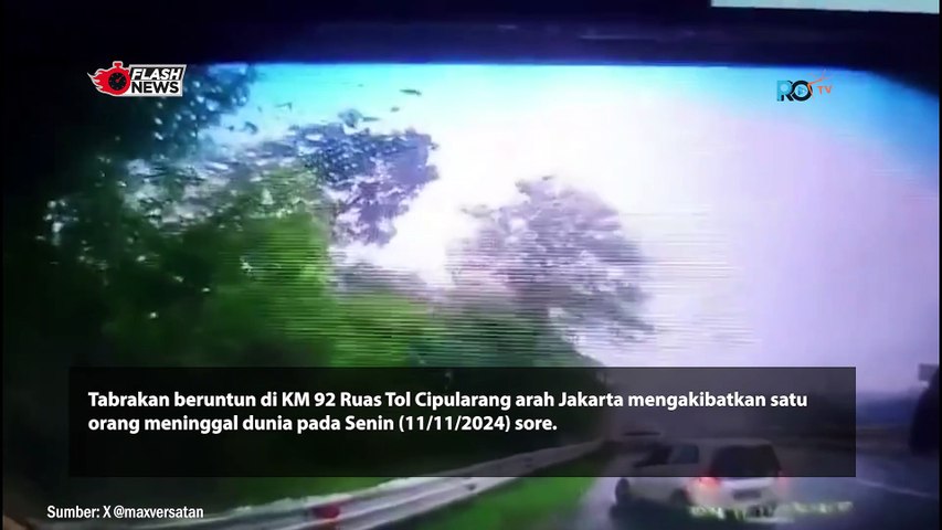 Kronologi Tabrakan Beruntun di Tol Cipularang