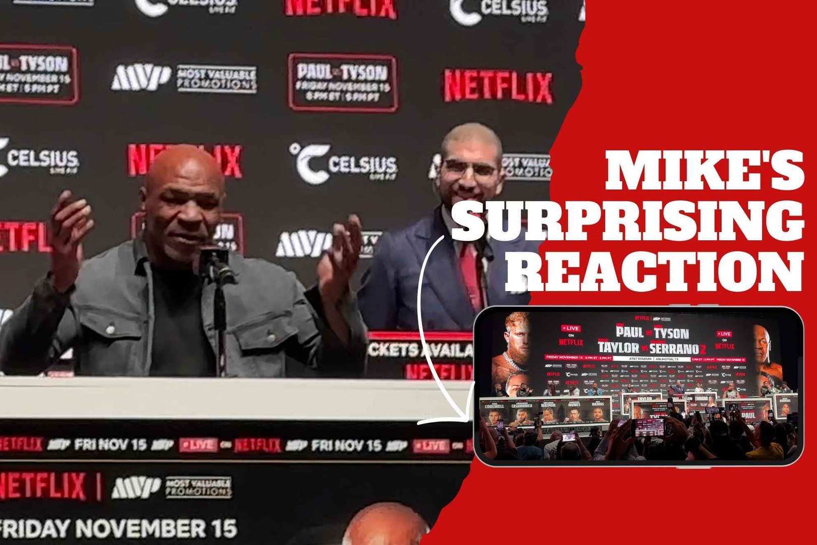 Mike Tyson surprises at Jake Paul conference with unexpected and funny ...