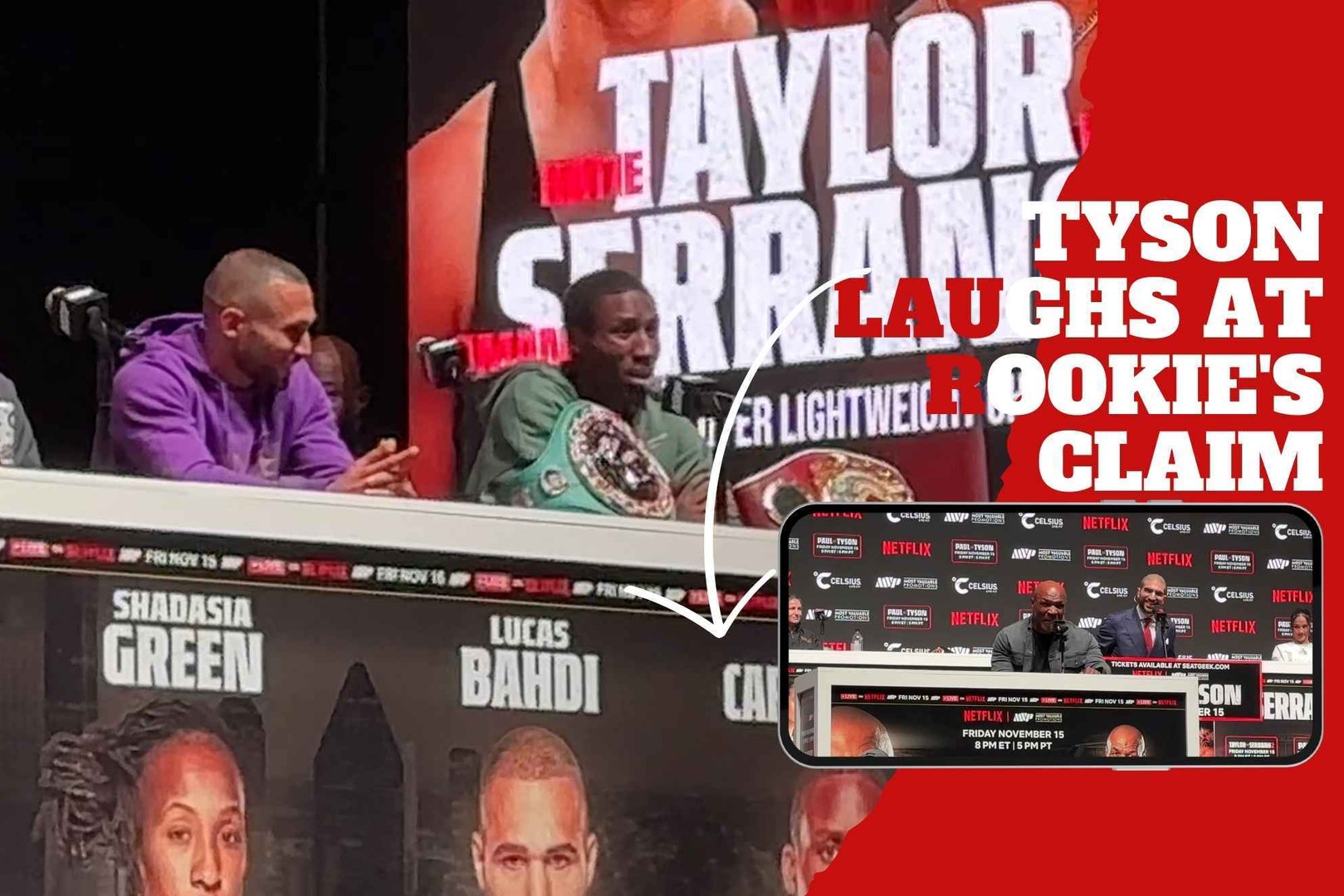 Mike Tyson breaks into laughter at rookie boxer Bruce Carrington?s bold ...