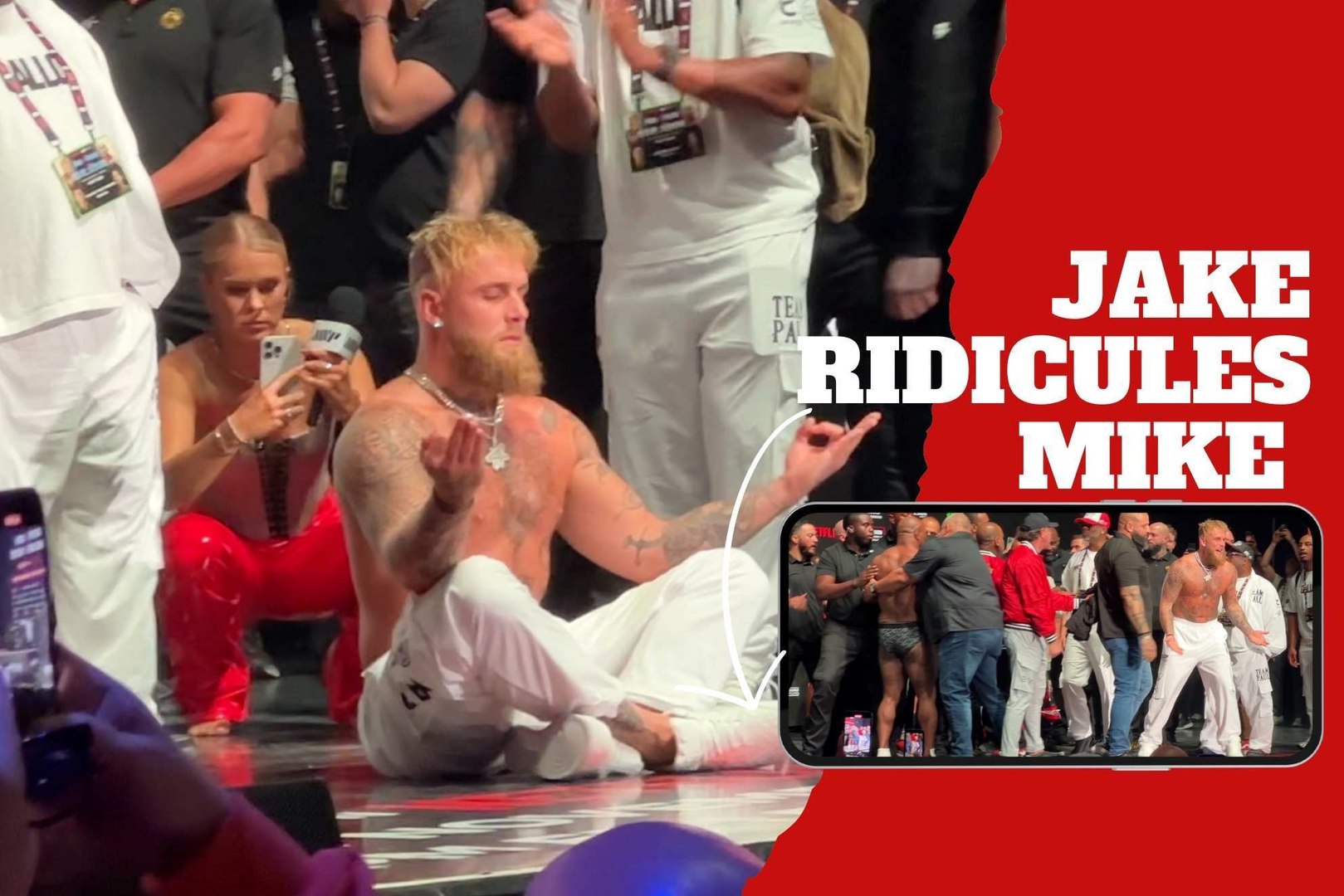 Jake Paul ridicules Mike Tyson's weak slap and muses onstage - MARCA TV ...