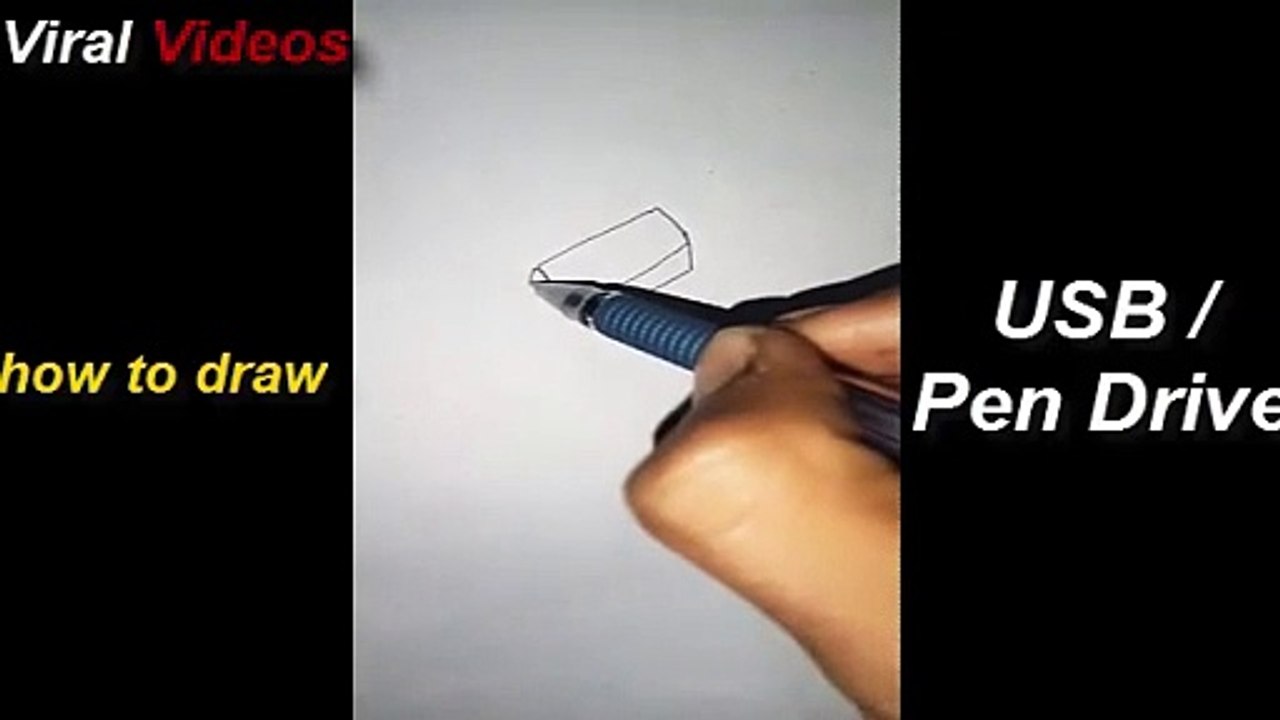 How to draw USB Pen Drive step by step | Viral Videos - video Dailymotion