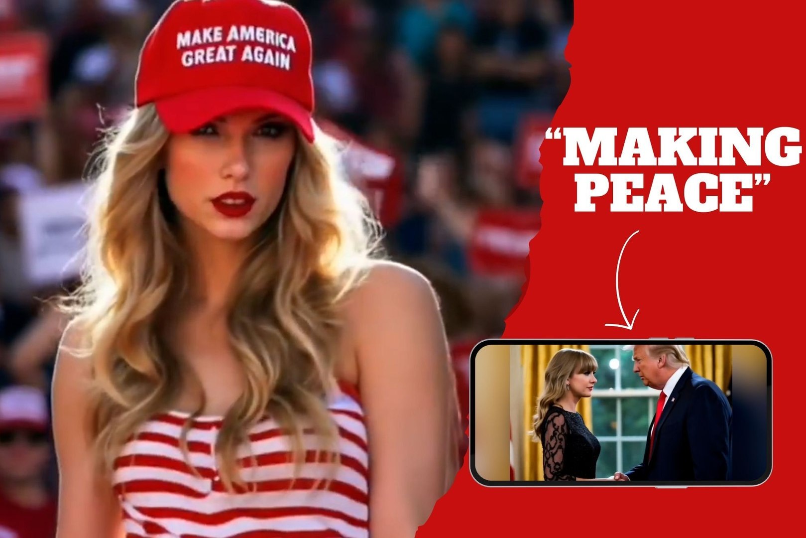 Taylor Swift and Donald Trump sing together to Make America Great Again ...