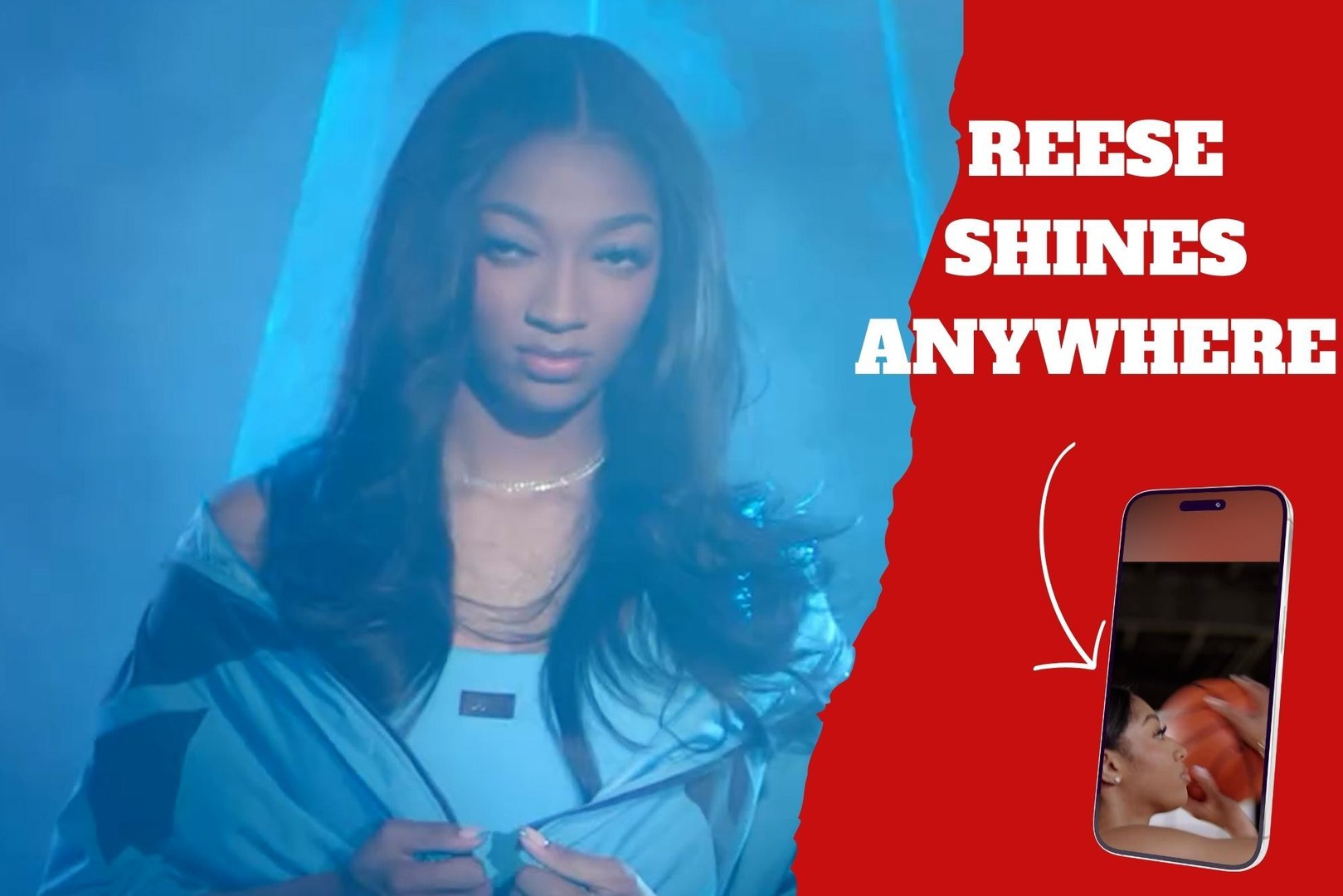 Angel Reese makes a sweet shot and then poses for pictures showing that ...