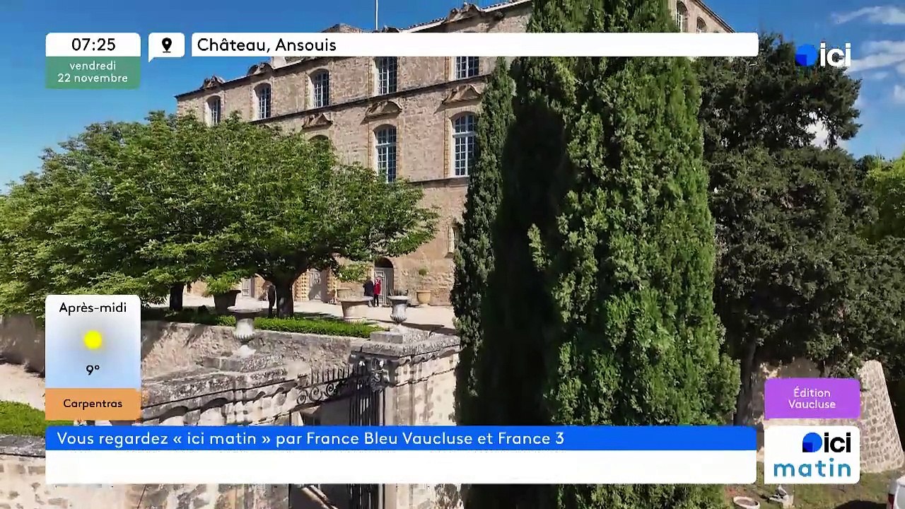 22/11/2024 - ICI Matin France Bleu Vaucluse en vidéo - Vidéo Dailymotion