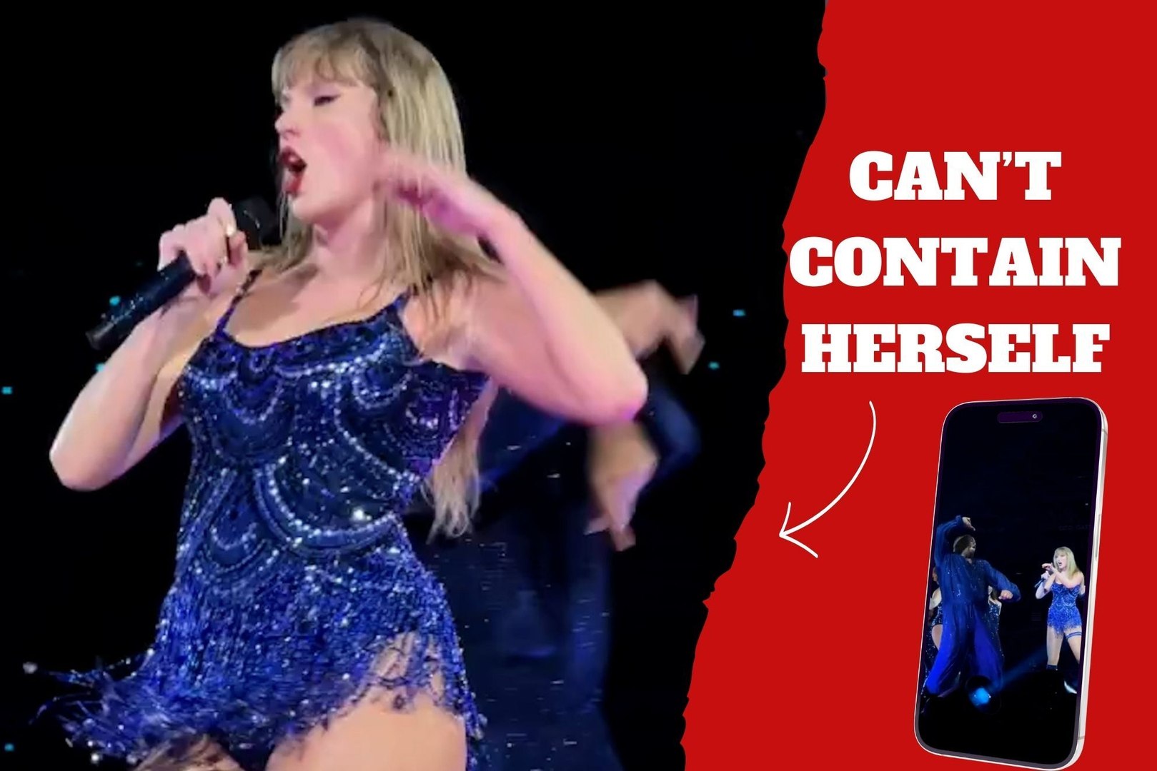 Taylor Swift gets shocked as she watches one of her dancers making ...
