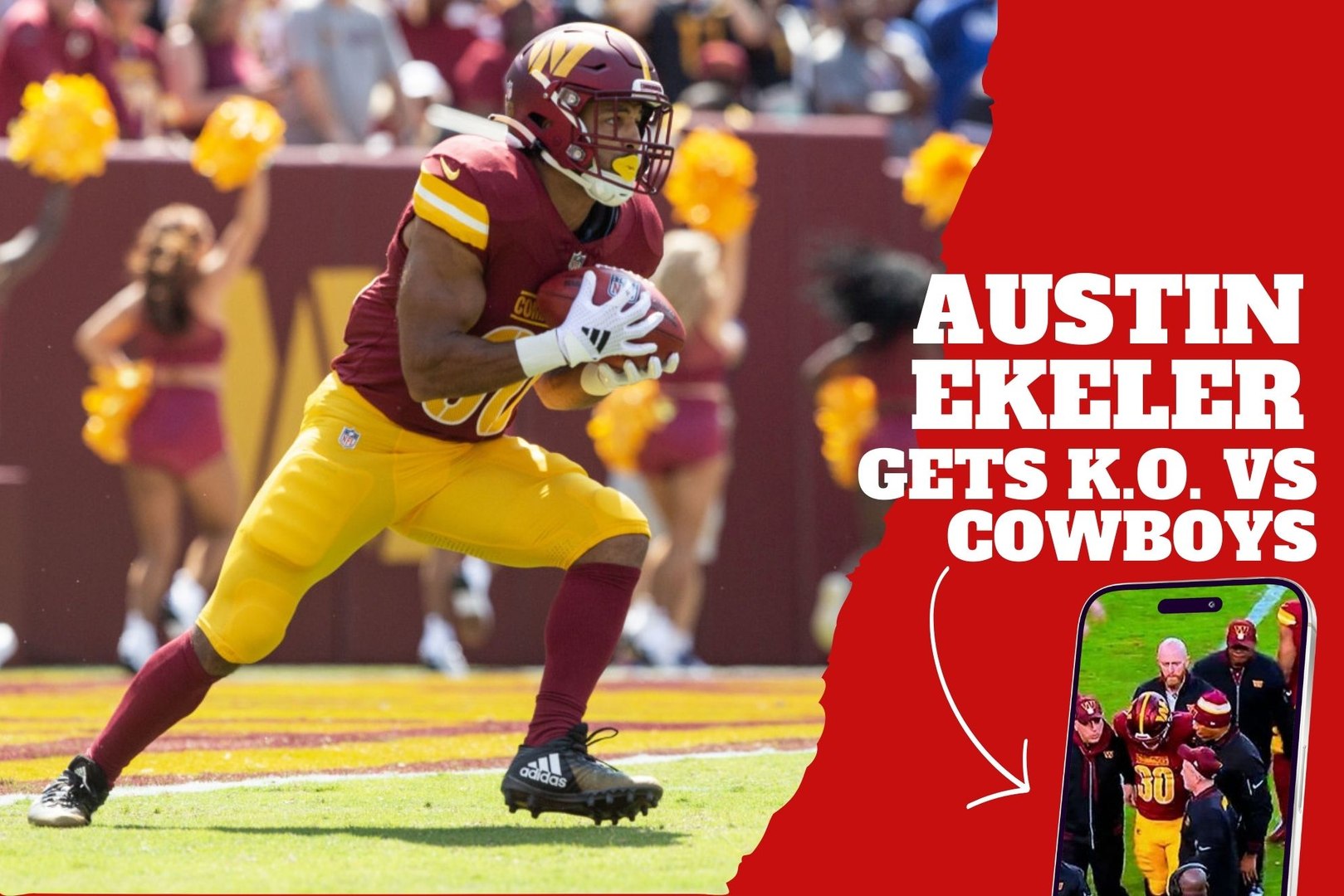 Washington Commanders RB Austin Ekeler Knocked Out After Loss to ...