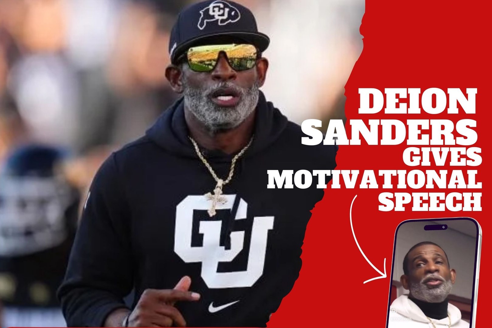 Deion Sanders gives inspirational speech after tough loss to Kansas ...