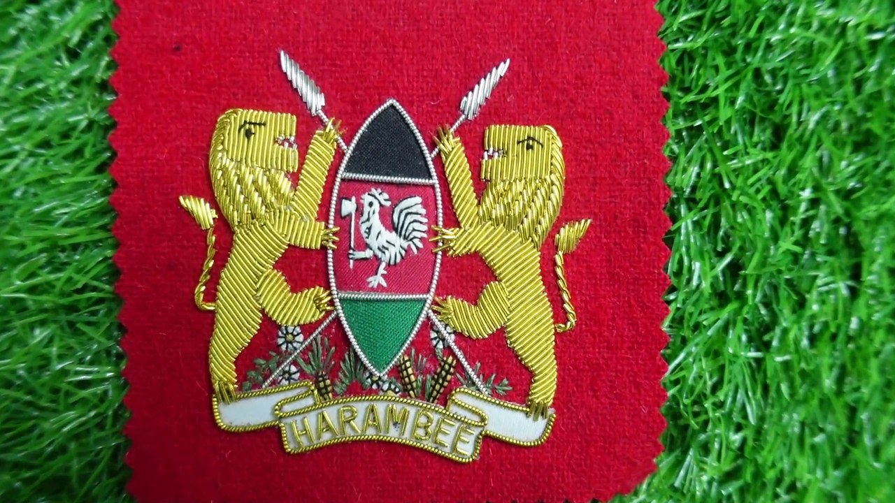 Kenya Coat of Arms Emblem, Kenya Defence Force General's Cap Badge On ...
