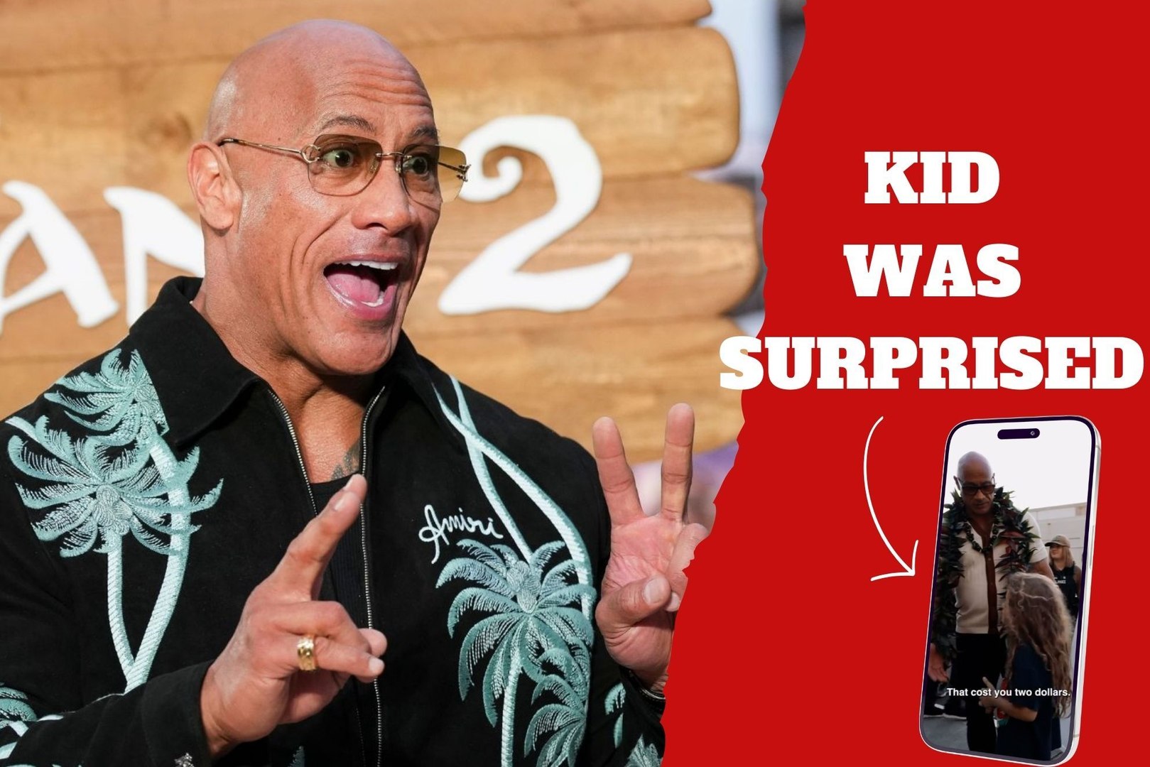 Dwayne ?The Rock? Johnson ?charges? a little kid $2 for a picture ...