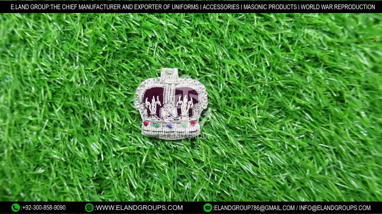 Silver Crown Bullion Badges Crown Bullion Supplier, hand embroidered ...