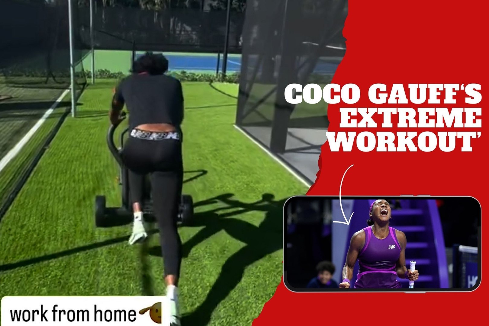 Tennis superstar Coco Gauff has an extreme workout to strengthen her core even though it's her ...