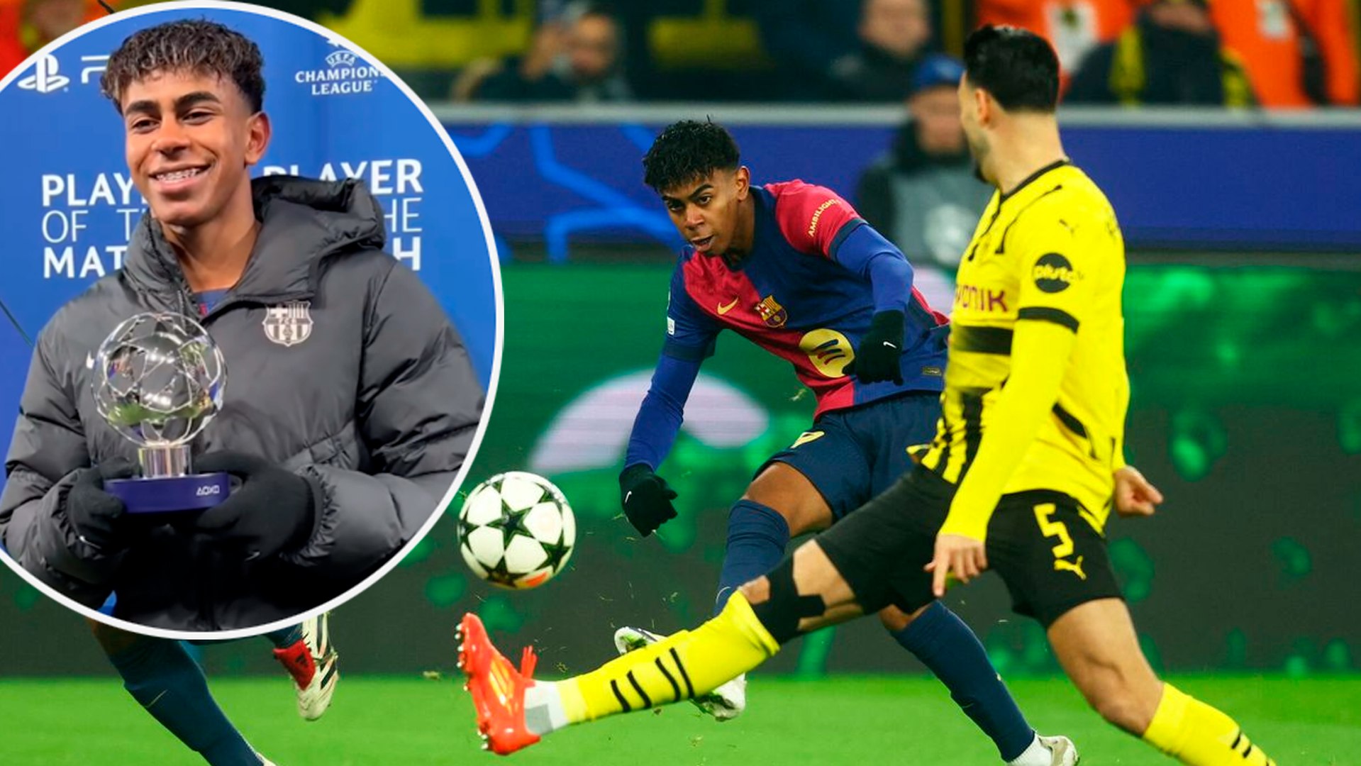 Lamine Yamal con 17 años gana su primer MVP en la Champions League ...
