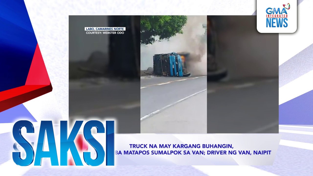 SAKSI RECAP: Truck na may kargang buhangin, tumumba matapos sumalpok sa ...