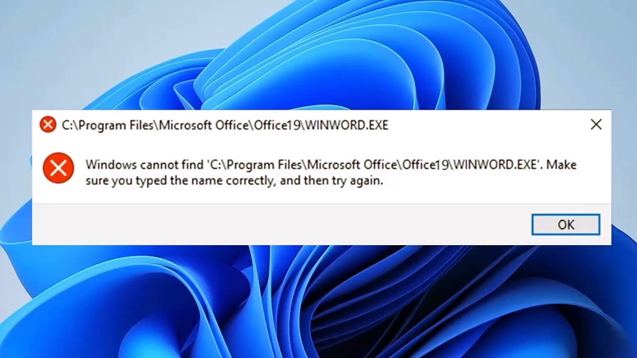 Solved - Windows cannot find C Program Files Microsoft Office winword ...
