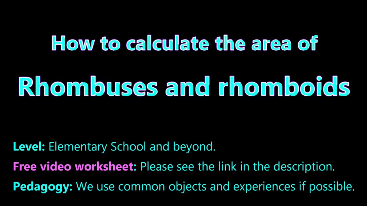 Overview of rhombuses and rhomboids for 5th grade math - video Dailymotion