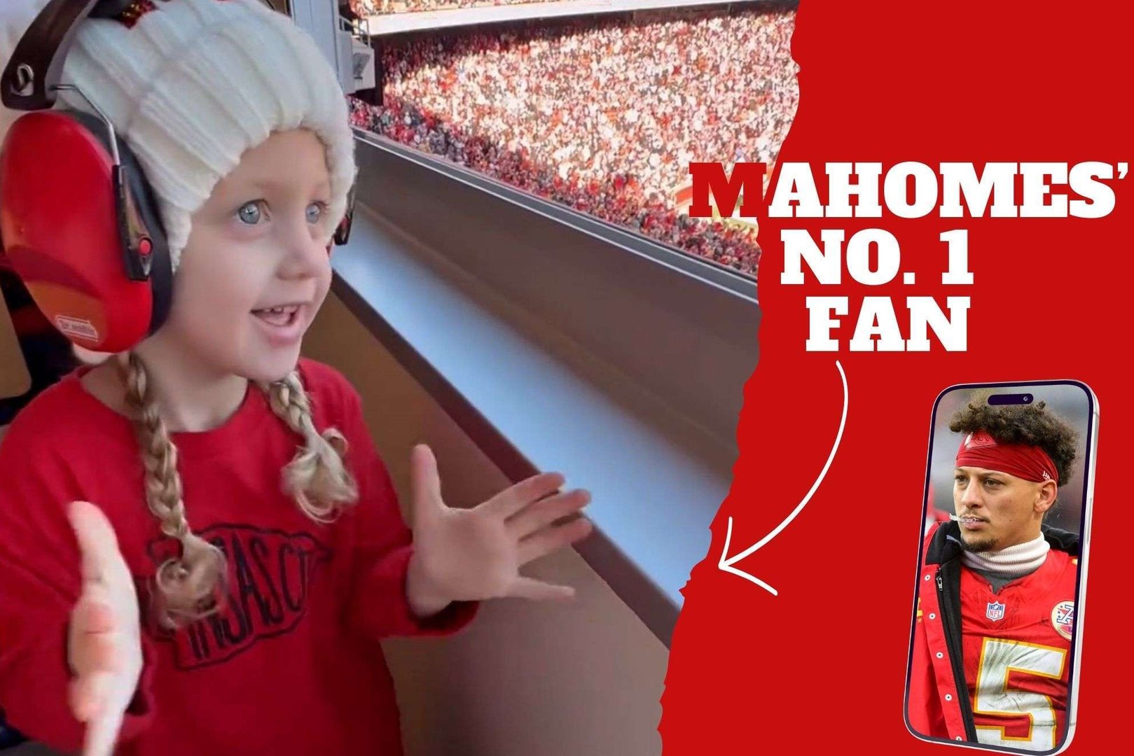 Sterling Skye Mahomes is full of joy and claps for her dad as his name ...