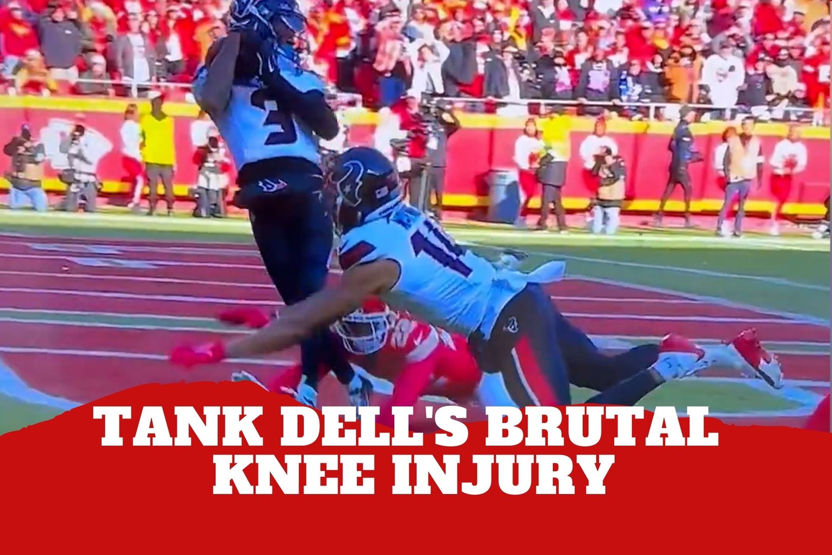 Tank Dell suffers knee injury after touchdown catch - MARCA TV English