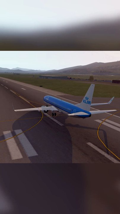 Radiant Takeoff: KLM Boeing 737 at Bilbao Airport (BIO), Bilbao, Spain ...