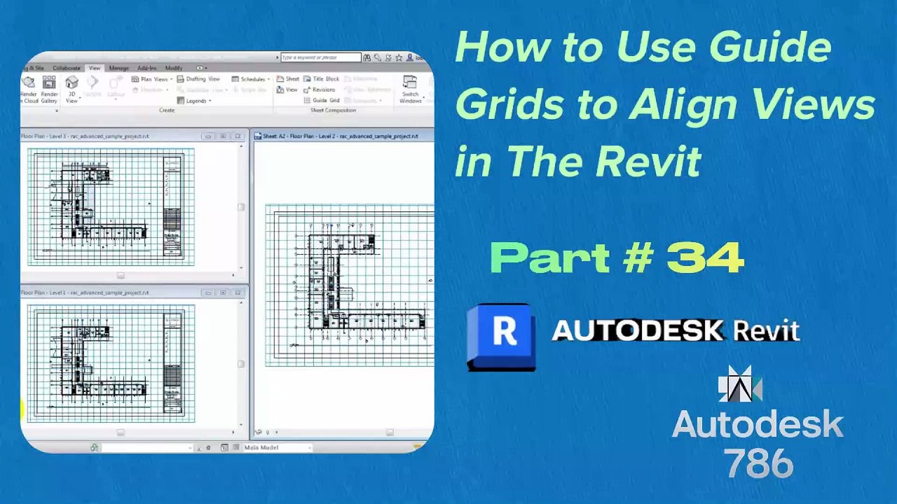 How to Use Guide Grids to Align Views in Revit | Part # 34 | # ...