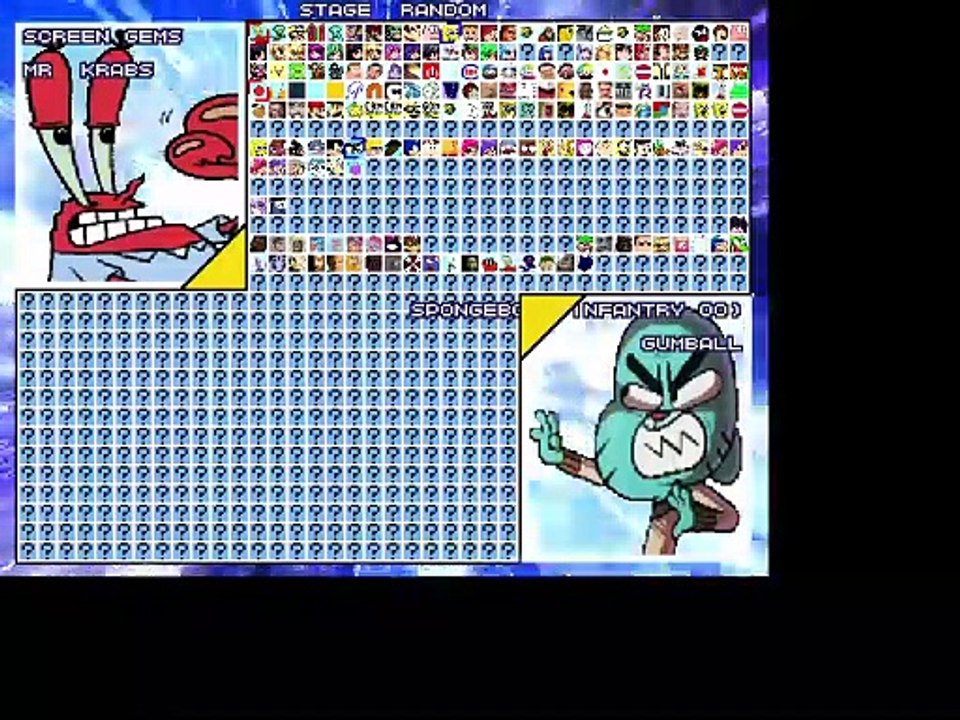 MUGEN: Screen Gems (Me) & Mr Krabs vs SpongeBob & Gumball - video ...