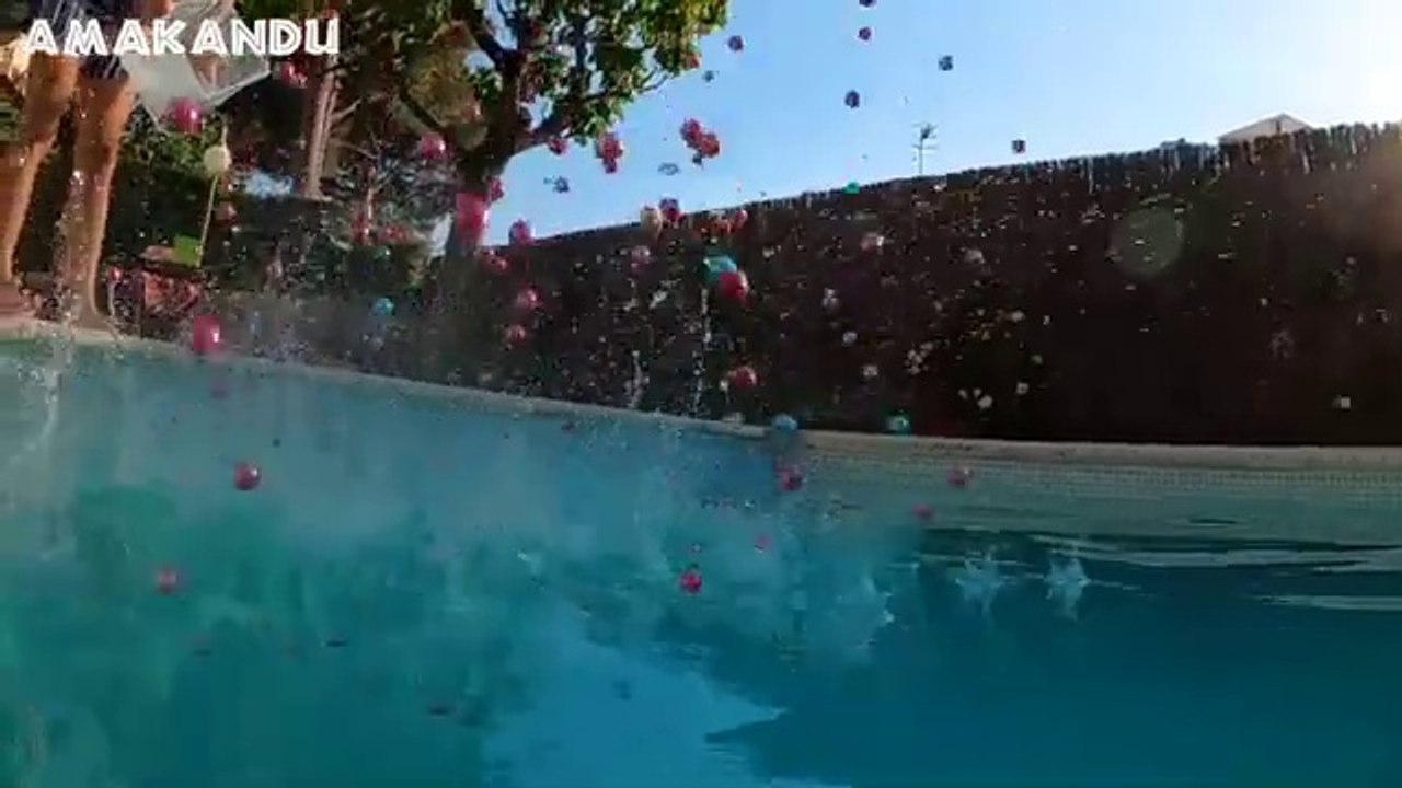 Marble Run Race in the Pool Underwater ASMR 1000 colourful marble ...