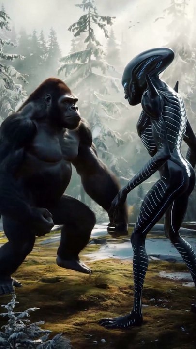 Gorilla vs Alien - فيديو Dailymotion