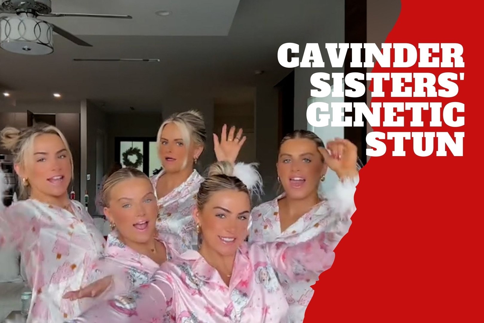 The Cavinder sisters stun fans in matching PJs showcasing their ...