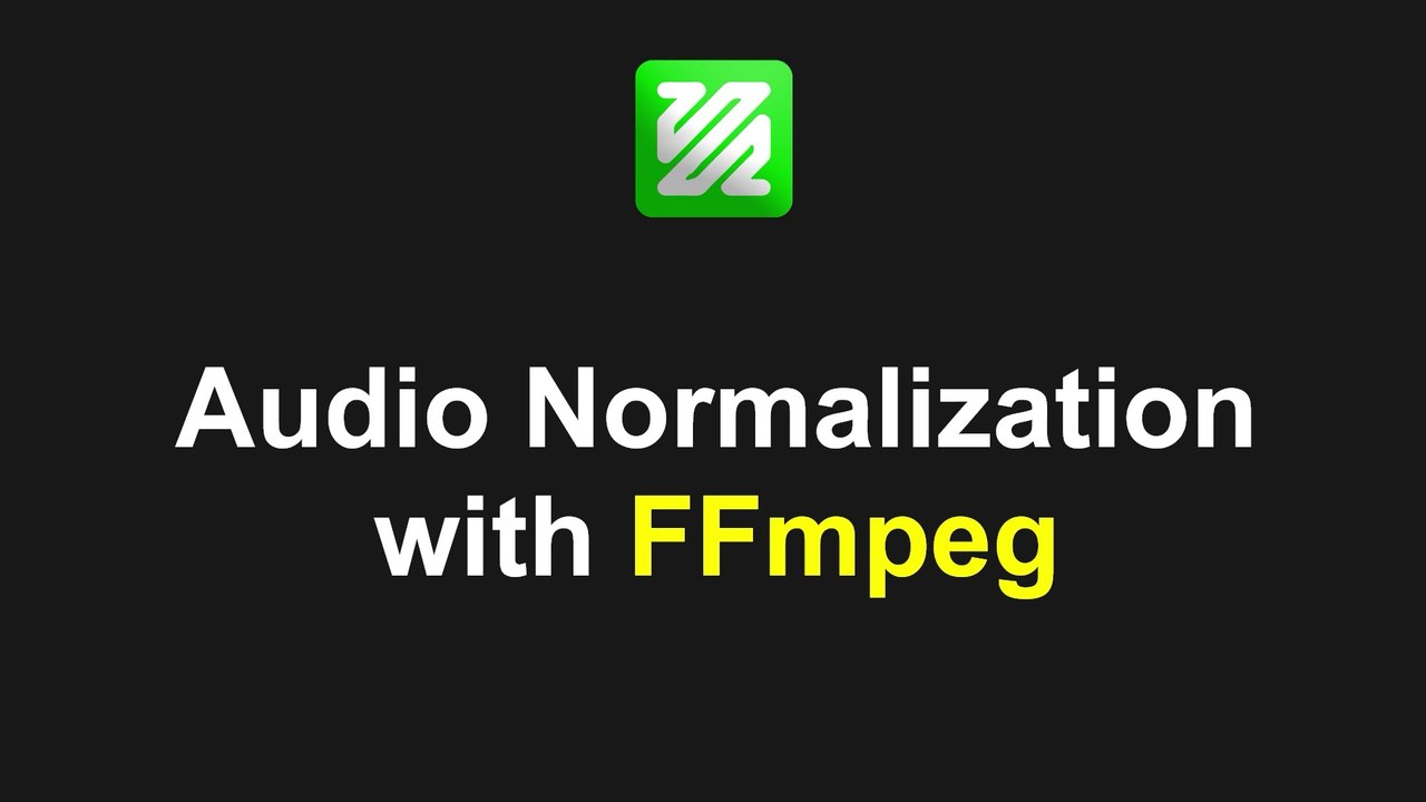 FFmpeg - Normalize Audio Easily | Freddy Ho - video Dailymotion