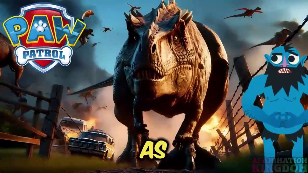 Paw Patrol as Dinosaurs_ Rampage in Jurassic Park _ Animation Kingdom 2 ...