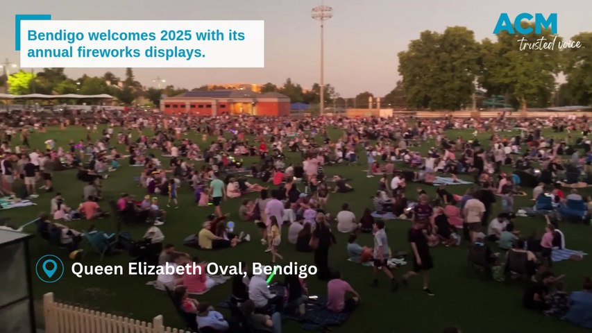 Bendigo welcomes 2025 with an exciting fireworks display, viewed from ...