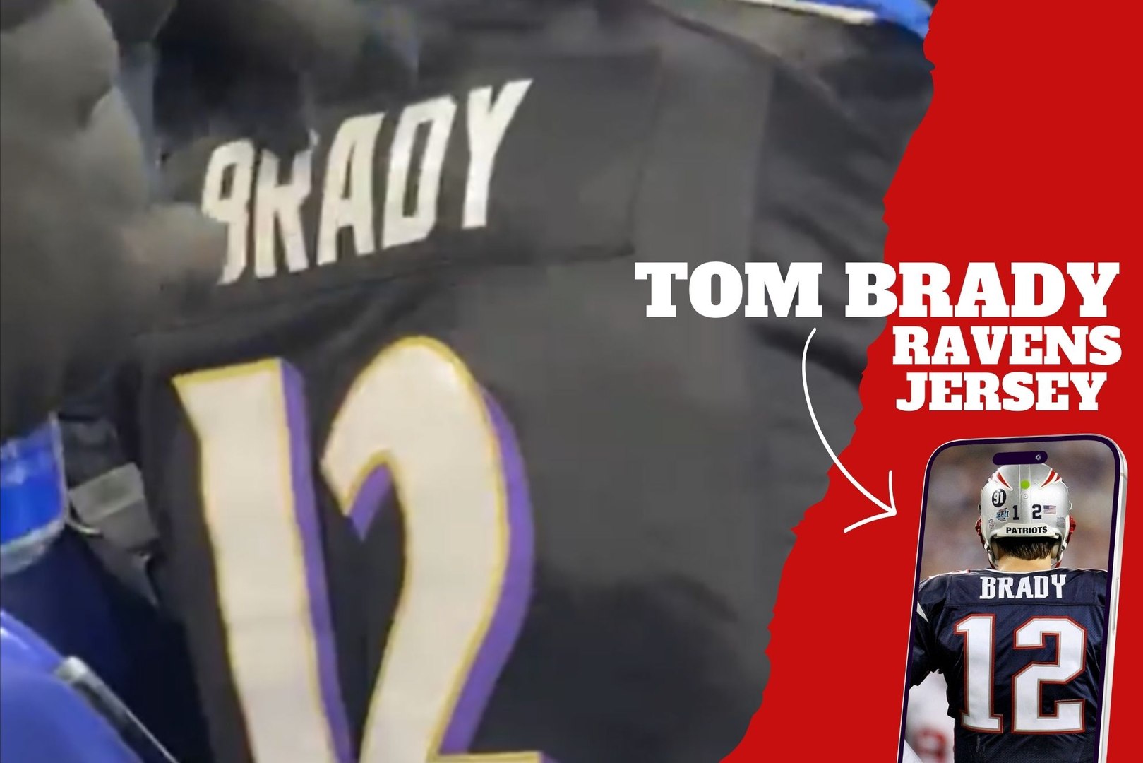 Tom Brady Baltimore jersey spotted at Ravens vs. Browns game - MARCA TV ...