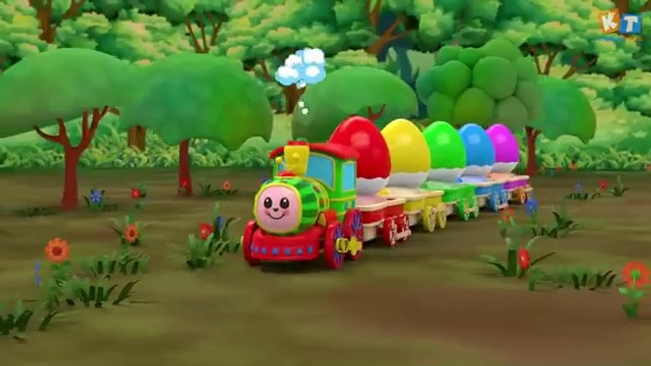 Color train the wheel on the buss go and nursry rhyms and kids song ...