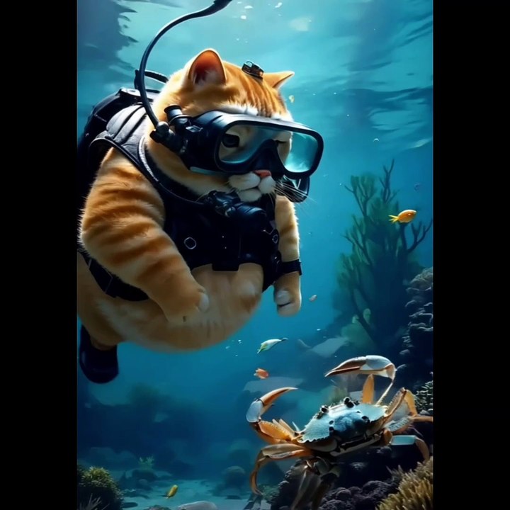 Cat catching a fish into a water - video Dailymotion