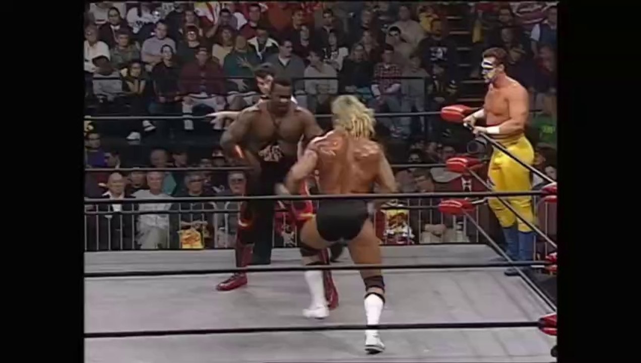 WCW Monday Nitro 01.22.1996 - Lex Luger & Sting vs Booker T & Stevie Ray (WCW World Tag Team ...