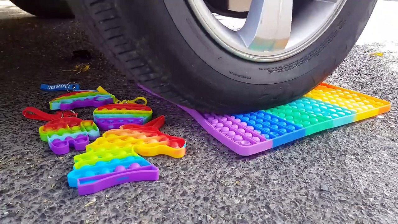 1 Hour ASMR - Crunchy & Soft Things vs Car _ Running Over Stuff With ...