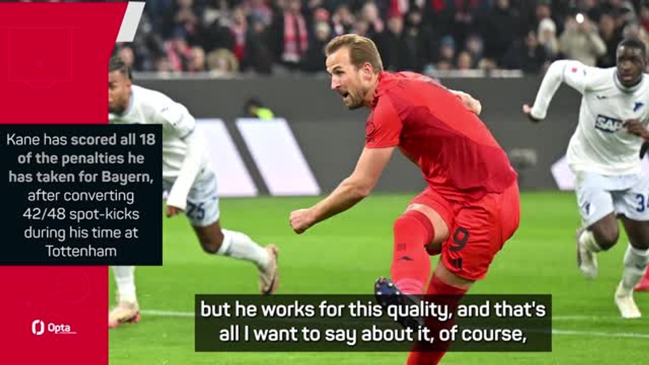 Kompany celebrates Kane's 'extraordinary' penalty record - video ...