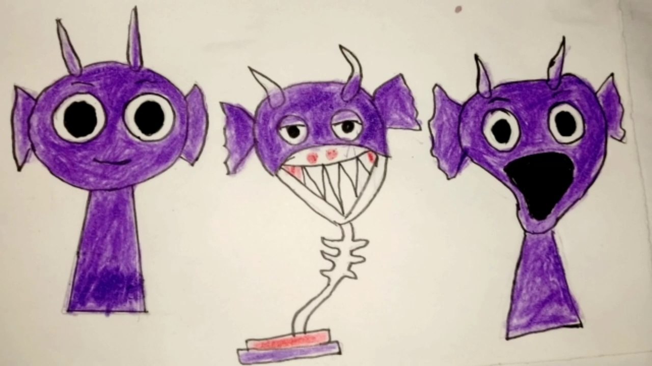 How to draw Durple Incredible Sprunki - video Dailymotion