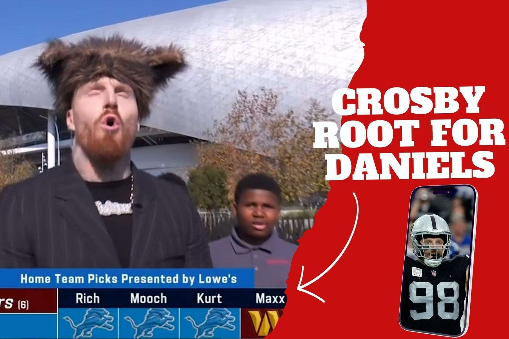 Las Vegas Raiders? Maxx Crosby howls after picking the correct winner ...