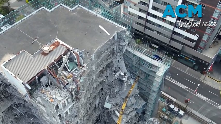 Strong winds caused a partial building collapse in Burwood | The ...