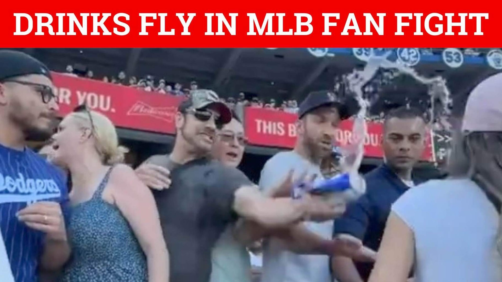 Los Angeles Dodgers fans throw beer and punches during wild brawl ...