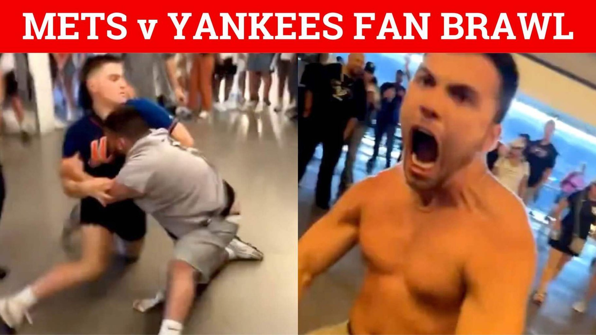 New York Yankees and Mets fans engage in massive brawl - NSFW VIDEO - MARCA TV English