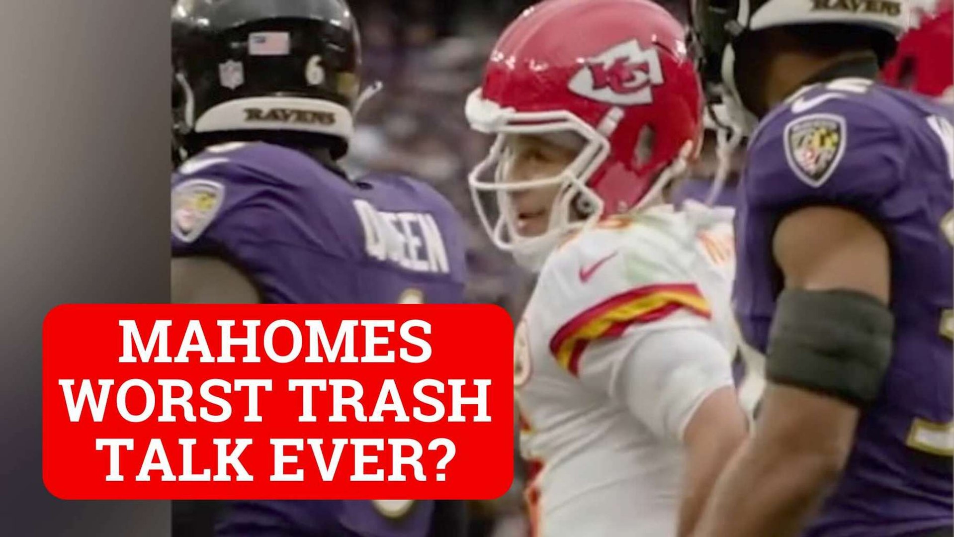 Video of Patrick Mahomes vs Ravens proves he's the worst trash talker ...