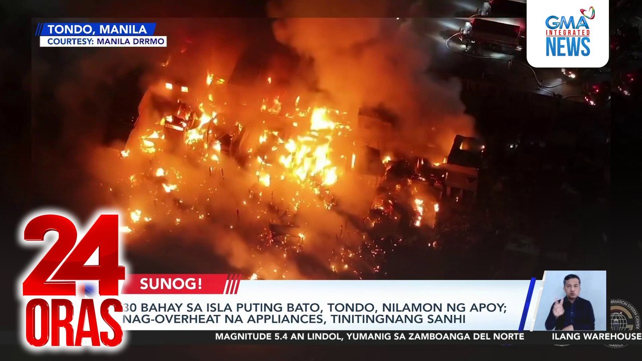 30 bahay sa Isla Puting Bato, Tondo, nilamon ng apoy; nag-overheat na ...