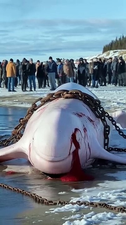 Soldiers help stranded Beluga whales lying on the beach - video Dailymotion
