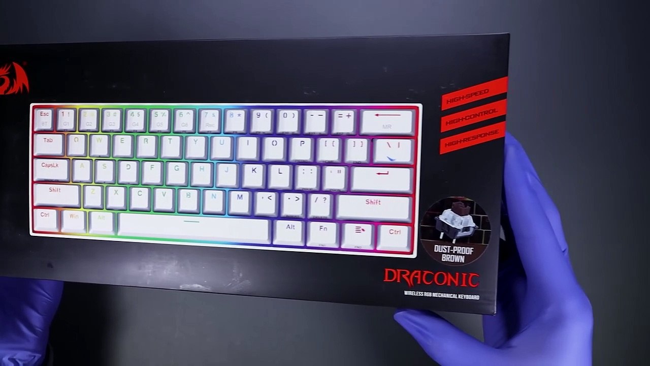 Redragon Draconic K530 Mini Mechanical Gaming Keyboard Unboxing - ASMR ...