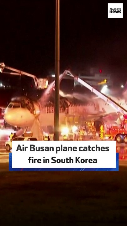 Air Busan plane catches fire in South Korea - video Dailymotion